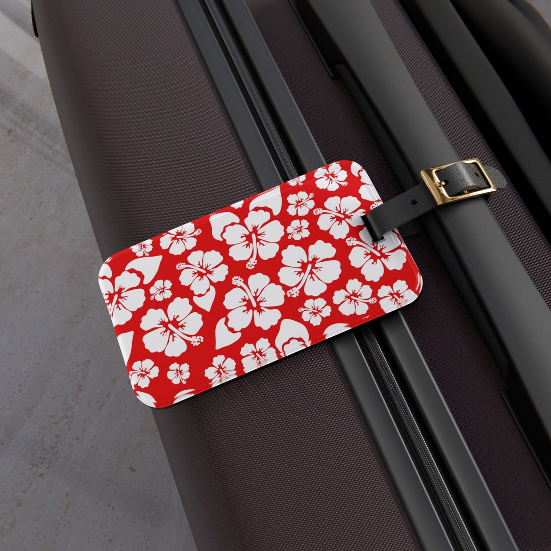 Luggage Tag, Hibiscus Luggage Tag, Floral Luggage Tag - Etsy