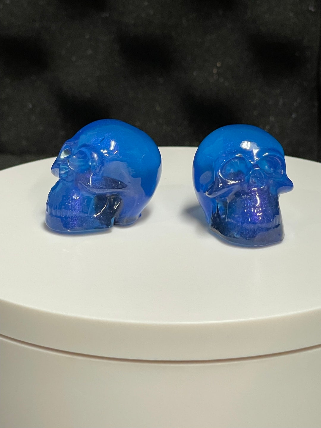 Skull Valve Stem Caps for Bicycles. One Pair Handmade Blue - Etsy