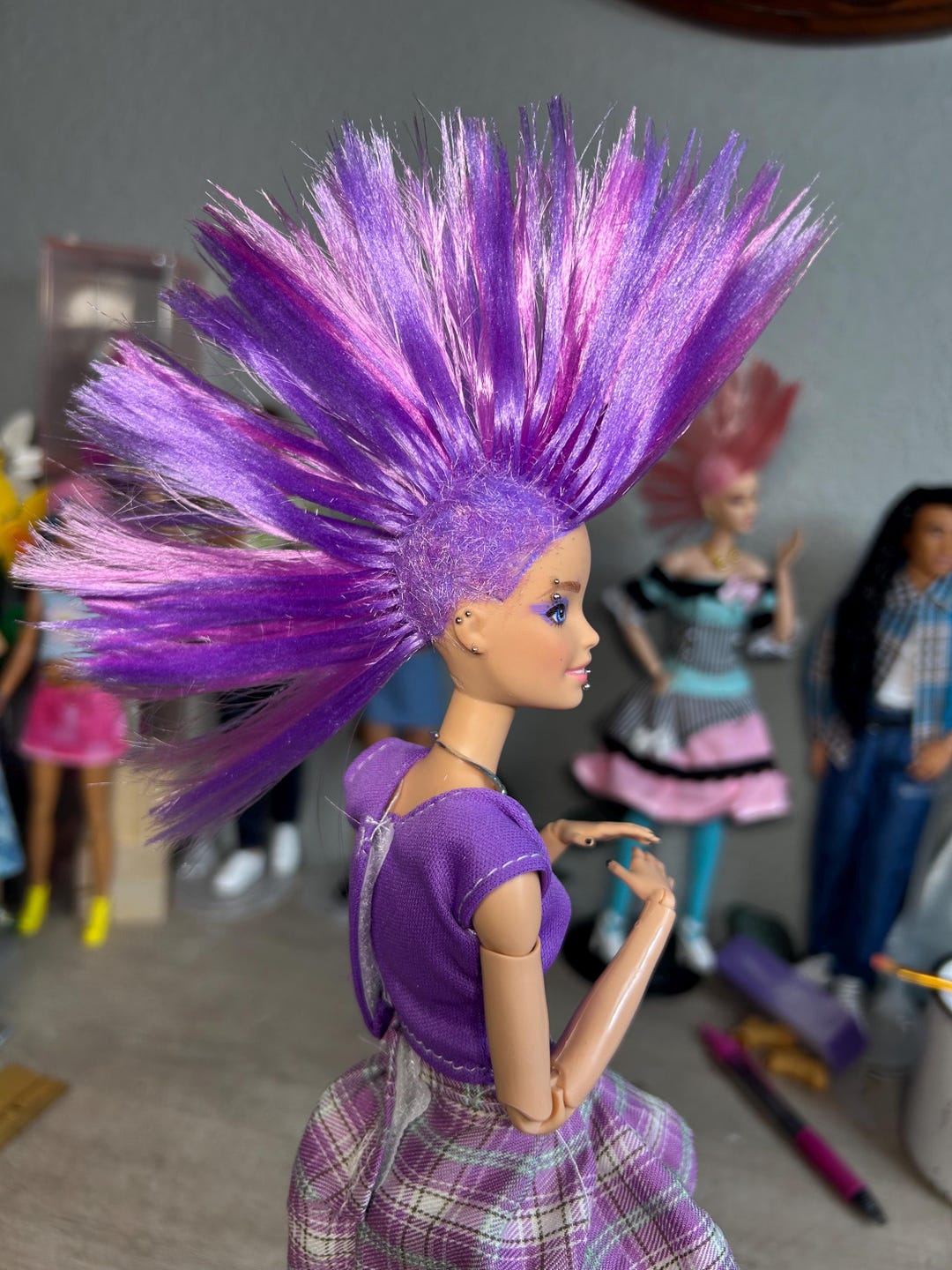 OOAK Purple Punk Barbie Doll MTM Body - Etsy