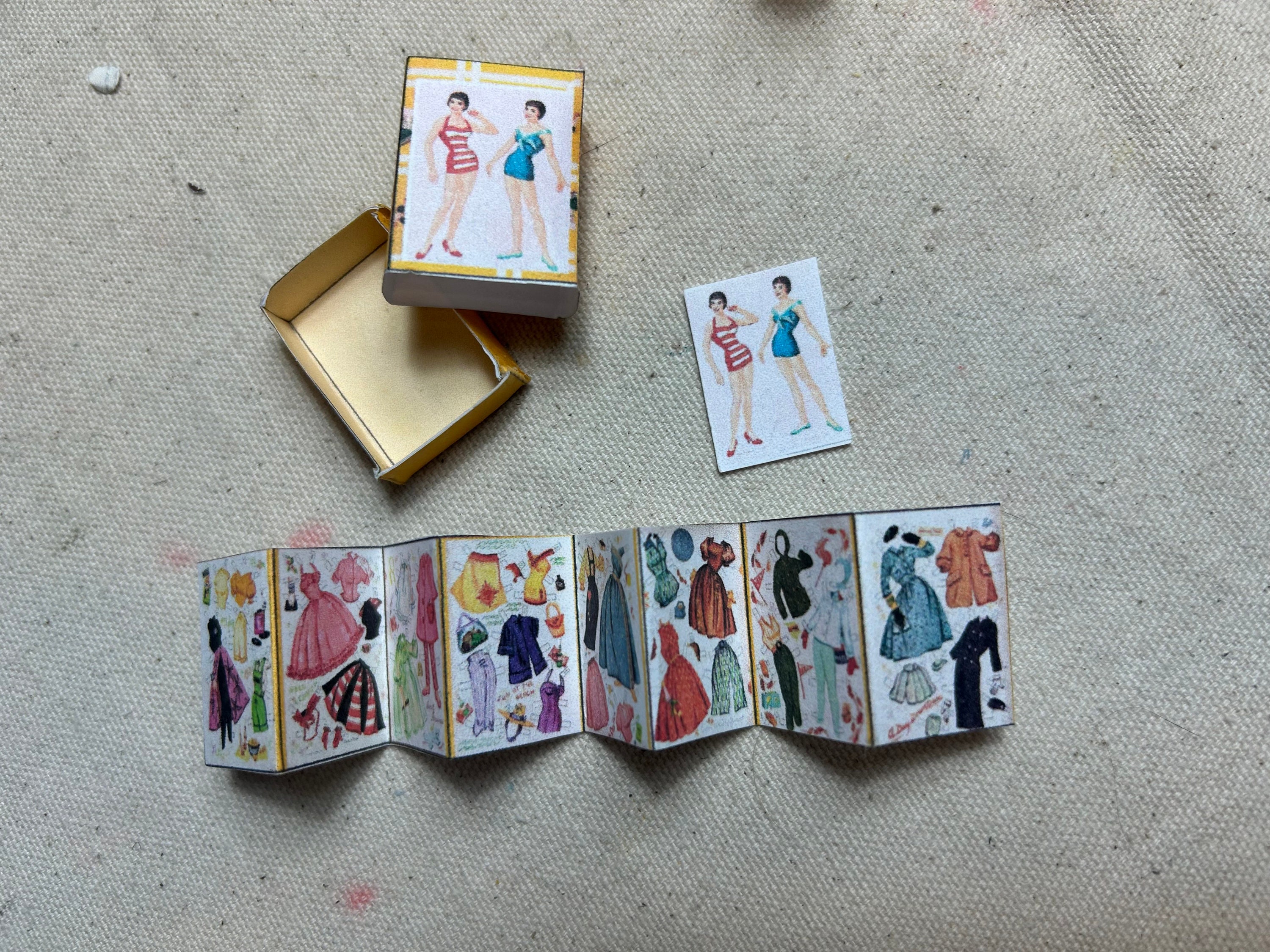 Miniature Paper Doll Box 1/12 Scale Blythe, Barbie, OB11 - Etsy