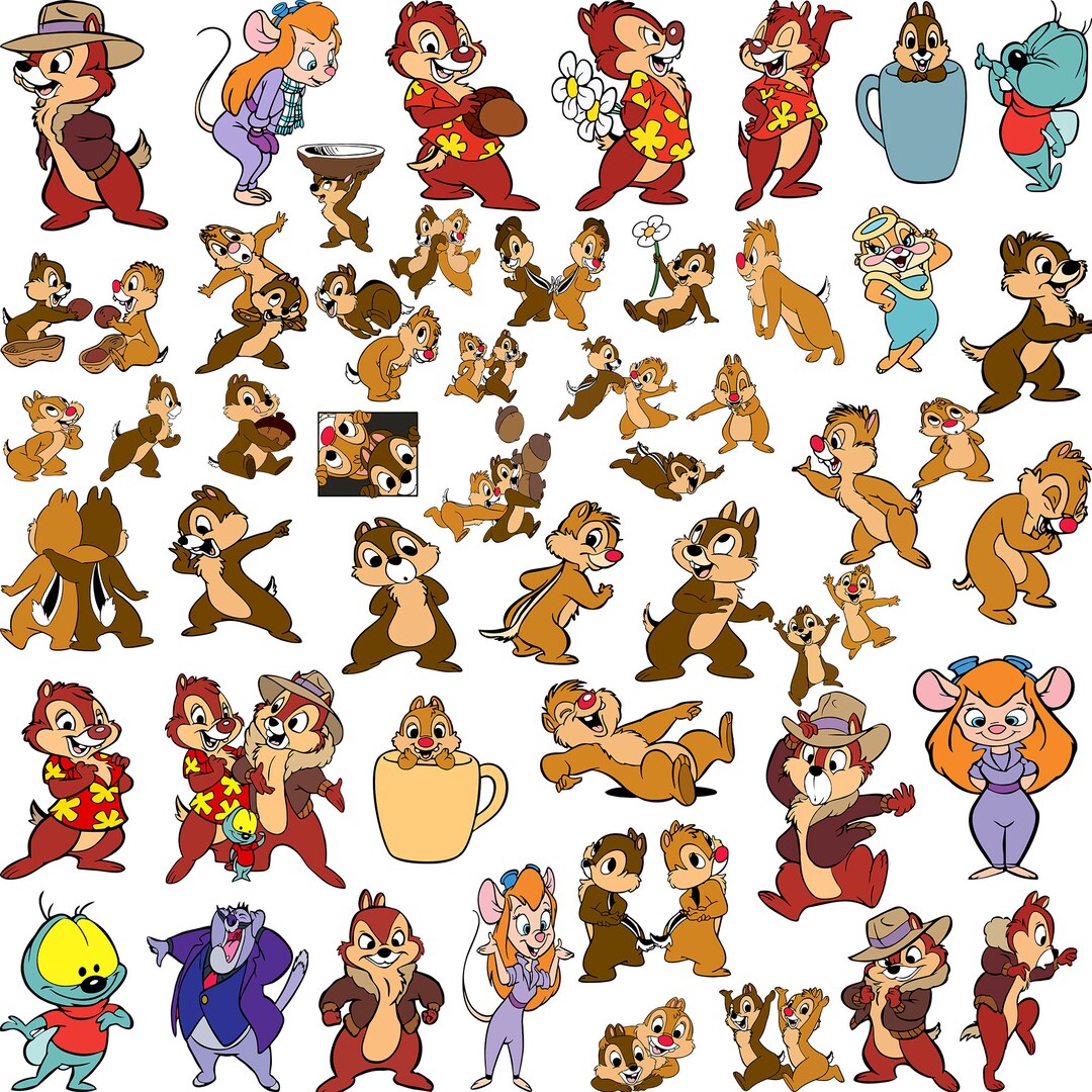 Chip and Dale Svg File Set, SVG Bundle LAYERED Cricut Files,instant ...