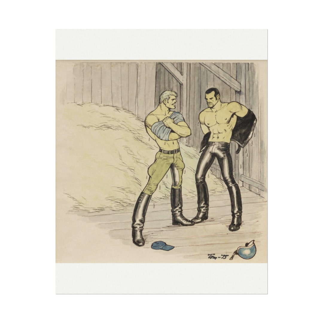 Tom of Finland Niche Sketch Printed on Textured Watercolor Matte Posters - Etsy