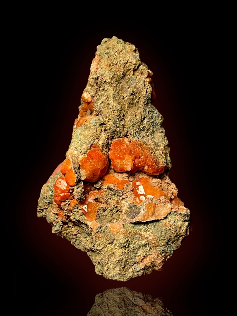 Zeolite Raw Gemstone Cluster Natural Analcime Crystals on Matrix ...