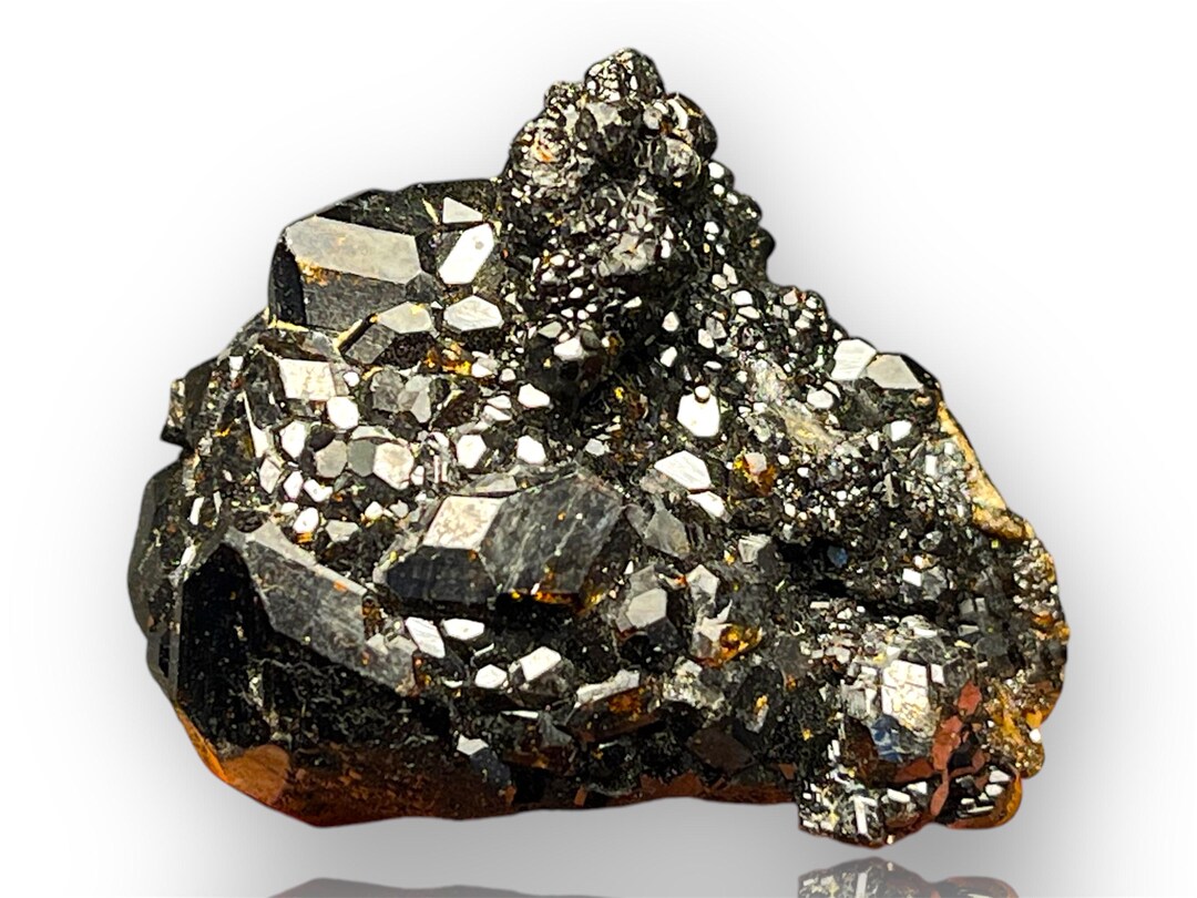 Rare Black Andradite Garnet Crystal Cluster, Unique Raw Gemstone ...