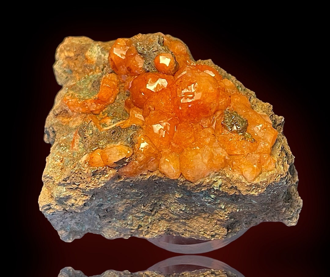 Zeolite Raw Gemstone Cluster - Natural Analcime Crystals on Matrix ...