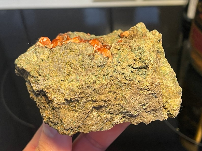 Zeolite Raw Gemstone Cluster Natural Analcime Crystals on Matrix ...