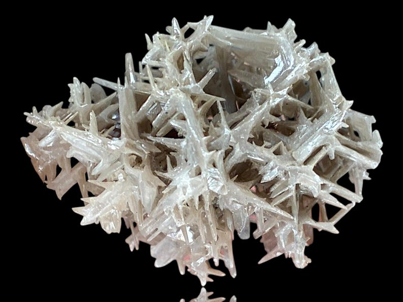Natural Cerussite Crystal Cluster Specimen, Rare Mineral Display Piece ...