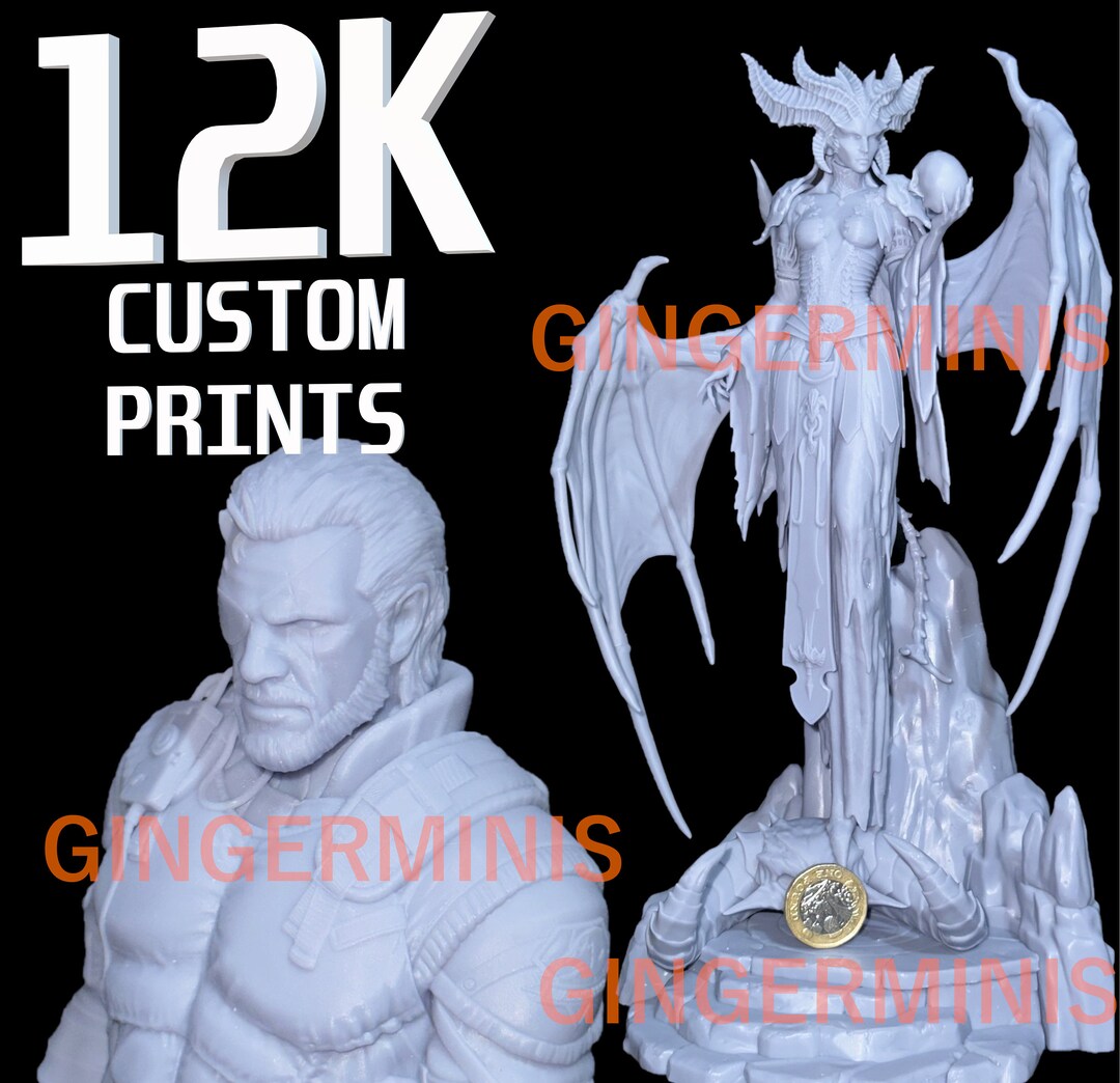 12K Custom 3D Resin Printing Service UK Fast Miniatures Tabletop Small ...