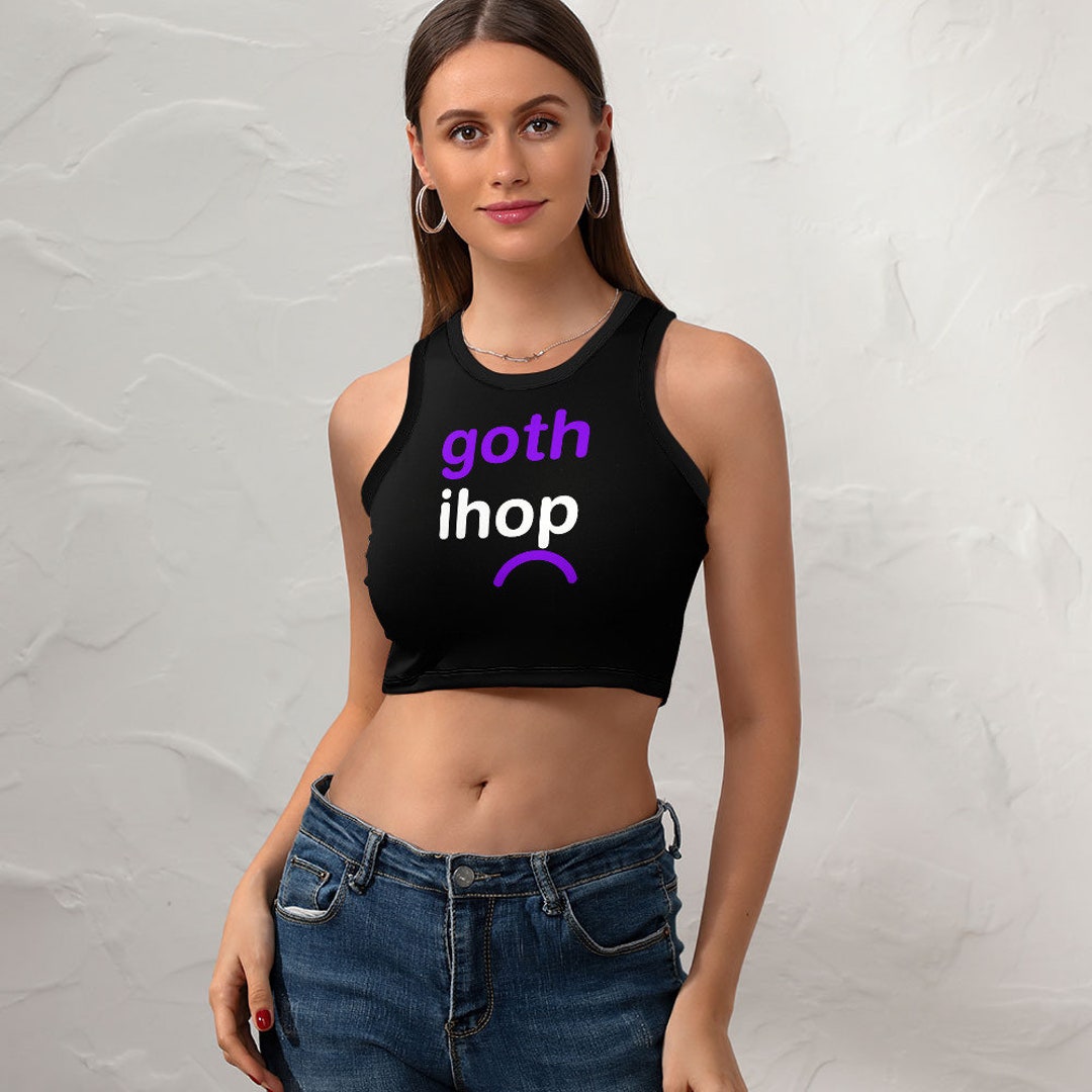 Goth Ihop Women's Cropped Slim Racer Tank Top - Etsy