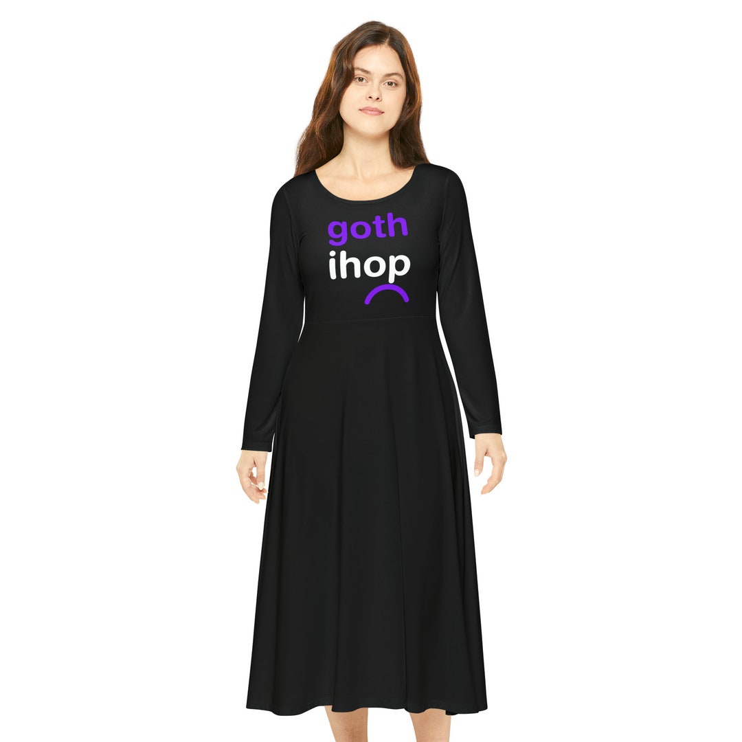 Goth Ihop Women's Long Sleeve Dance Dress AOP - Etsy