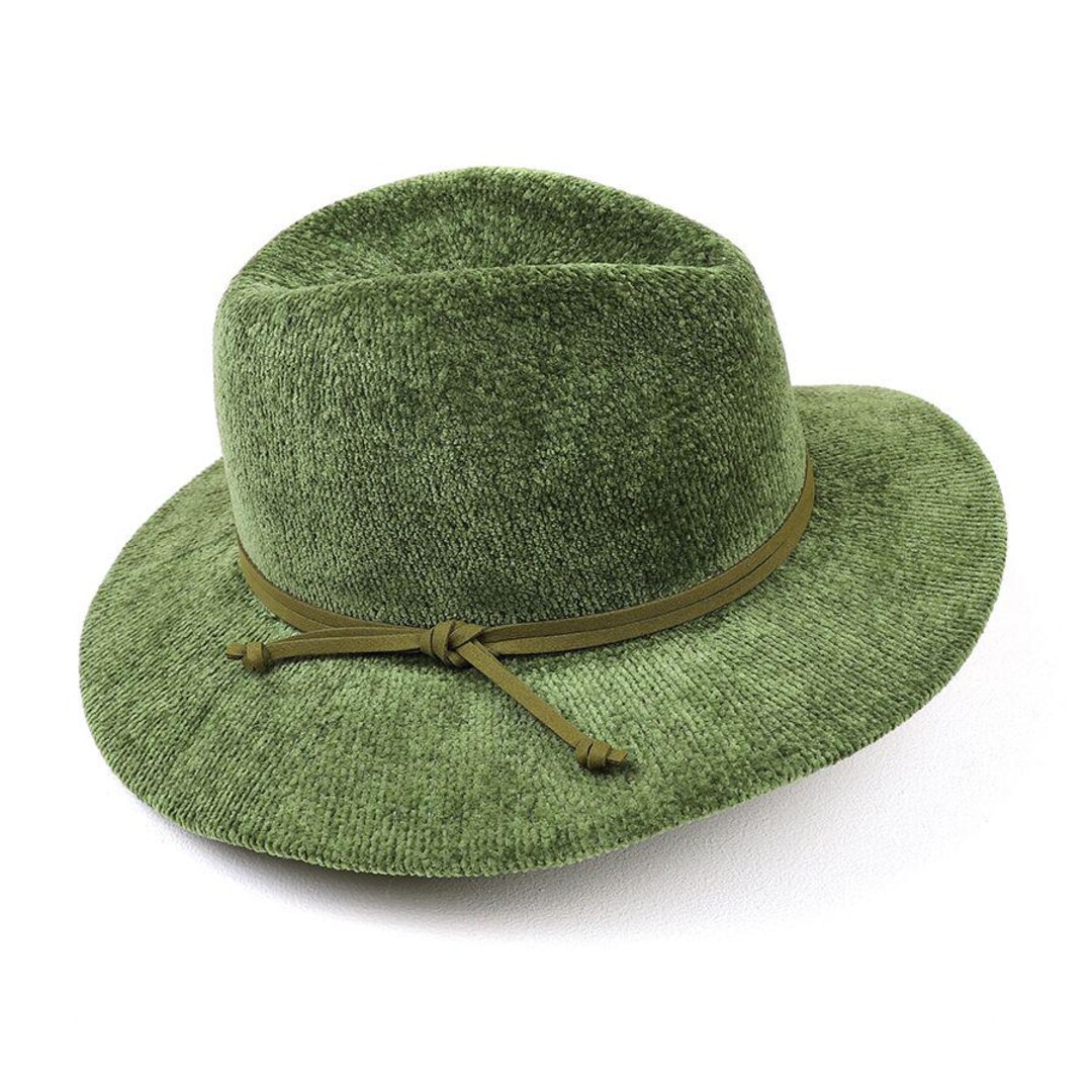 Chenille Fedora Hat With Matching Band – Soft Unisex Hat, Vintage ...