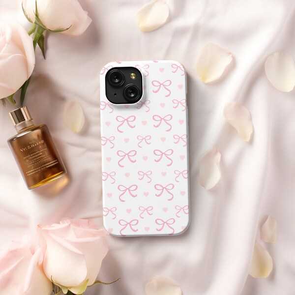 Bow Pink Phone Case - Etsy