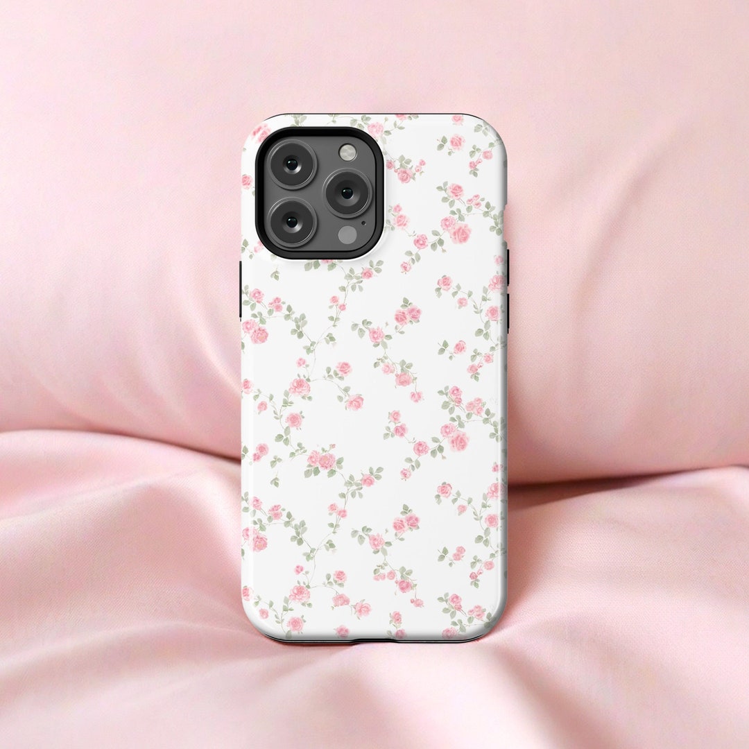 Coquette Floral Phone Case iPhone 16 15 13 12 11 Pro Max Plus, Pink ...
