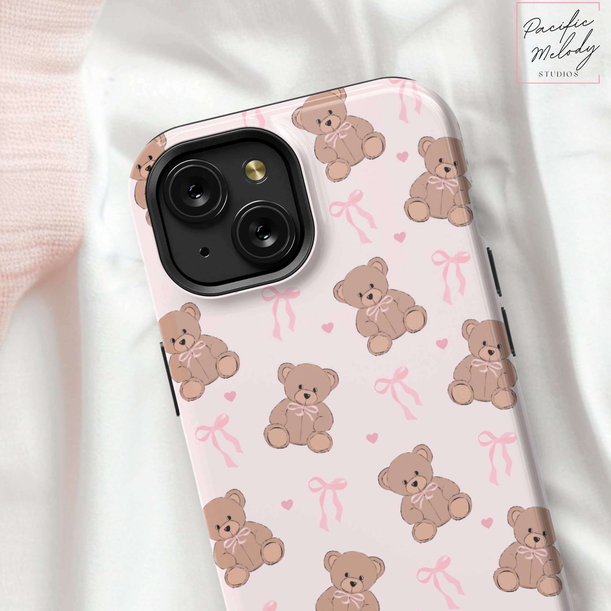 Coquette Teddy Bear Phone Case, Coquette Phone Case, Coquette Case ...