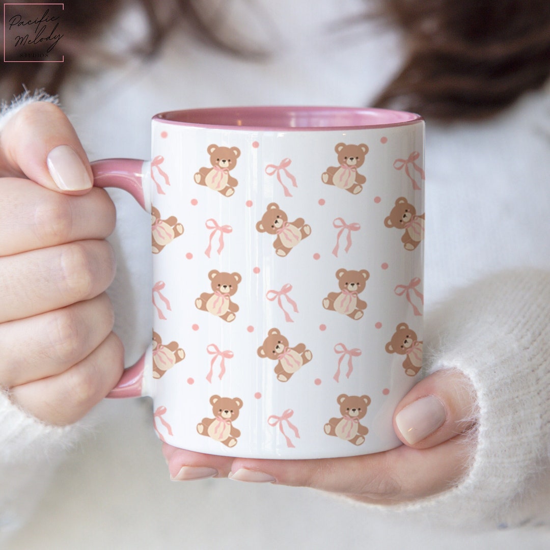 Coquette Teddy Bear Mug, Coquette Mug, Teddy Bear Mug, Coquette ...