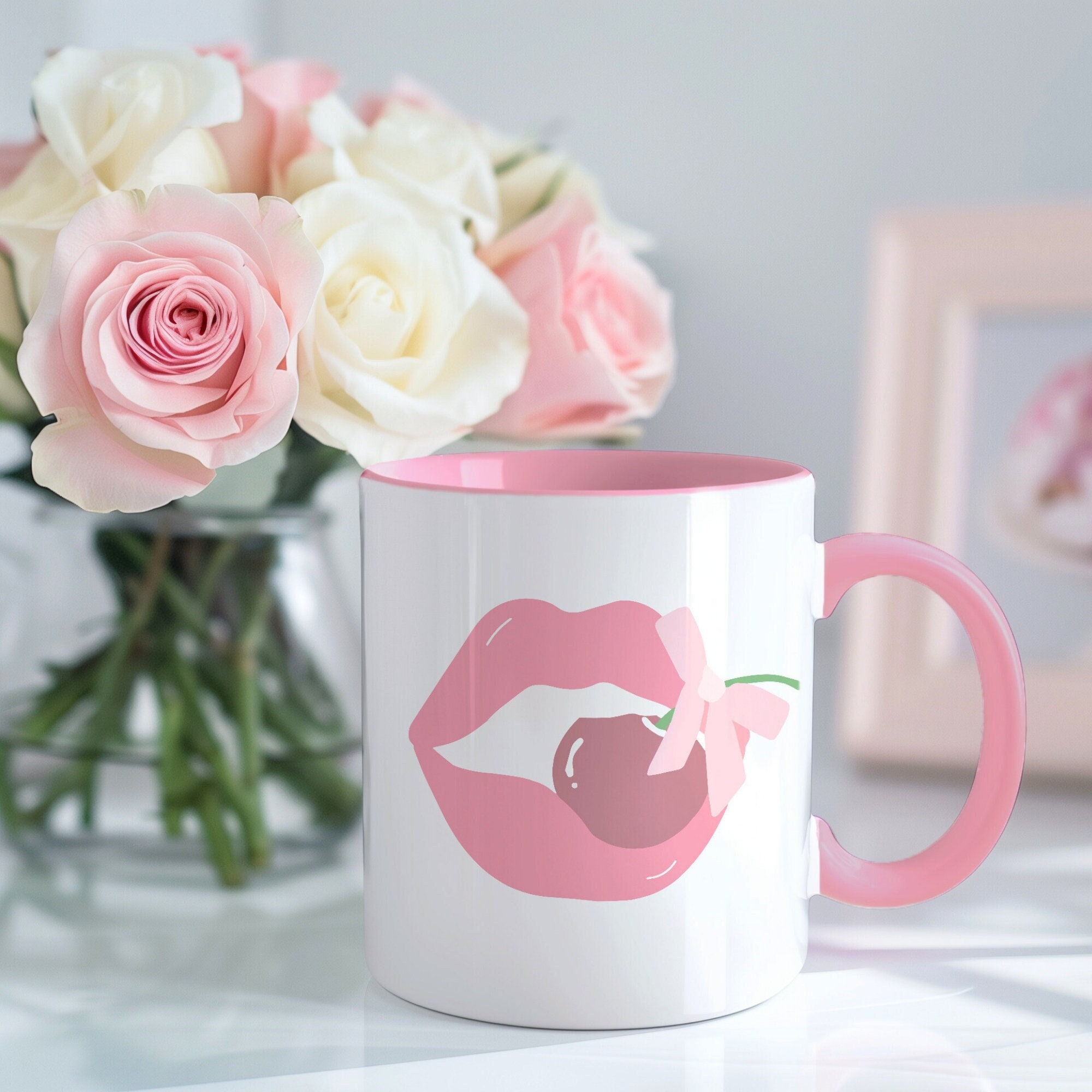 Coquette Mug, Cute Aesthetic Mug, Trendy Mug, Soft Girl Aesthetic ...