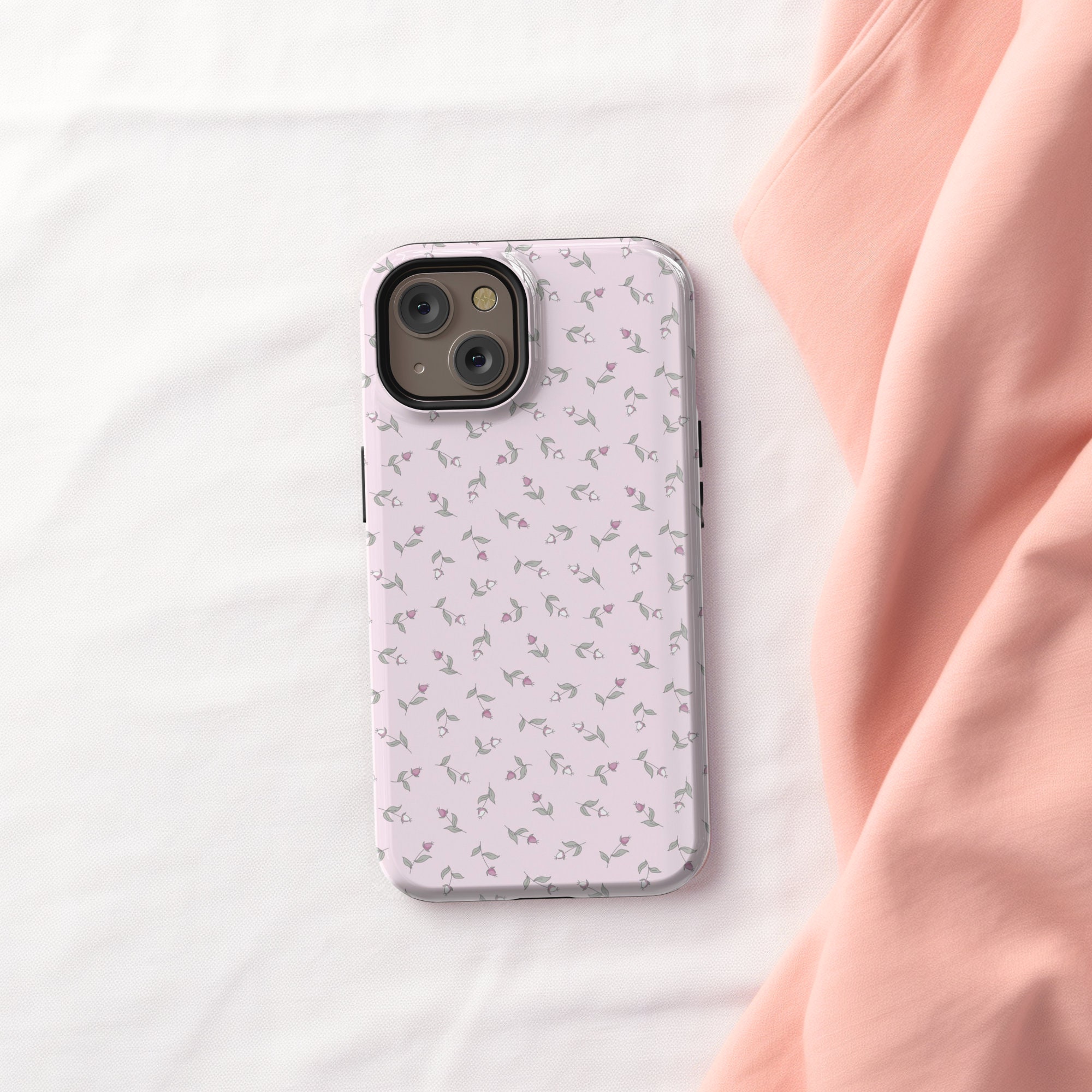 Coquette Aesthetic Ditsy Floral Phone Case for iPhone 14 13 12, Purple ...