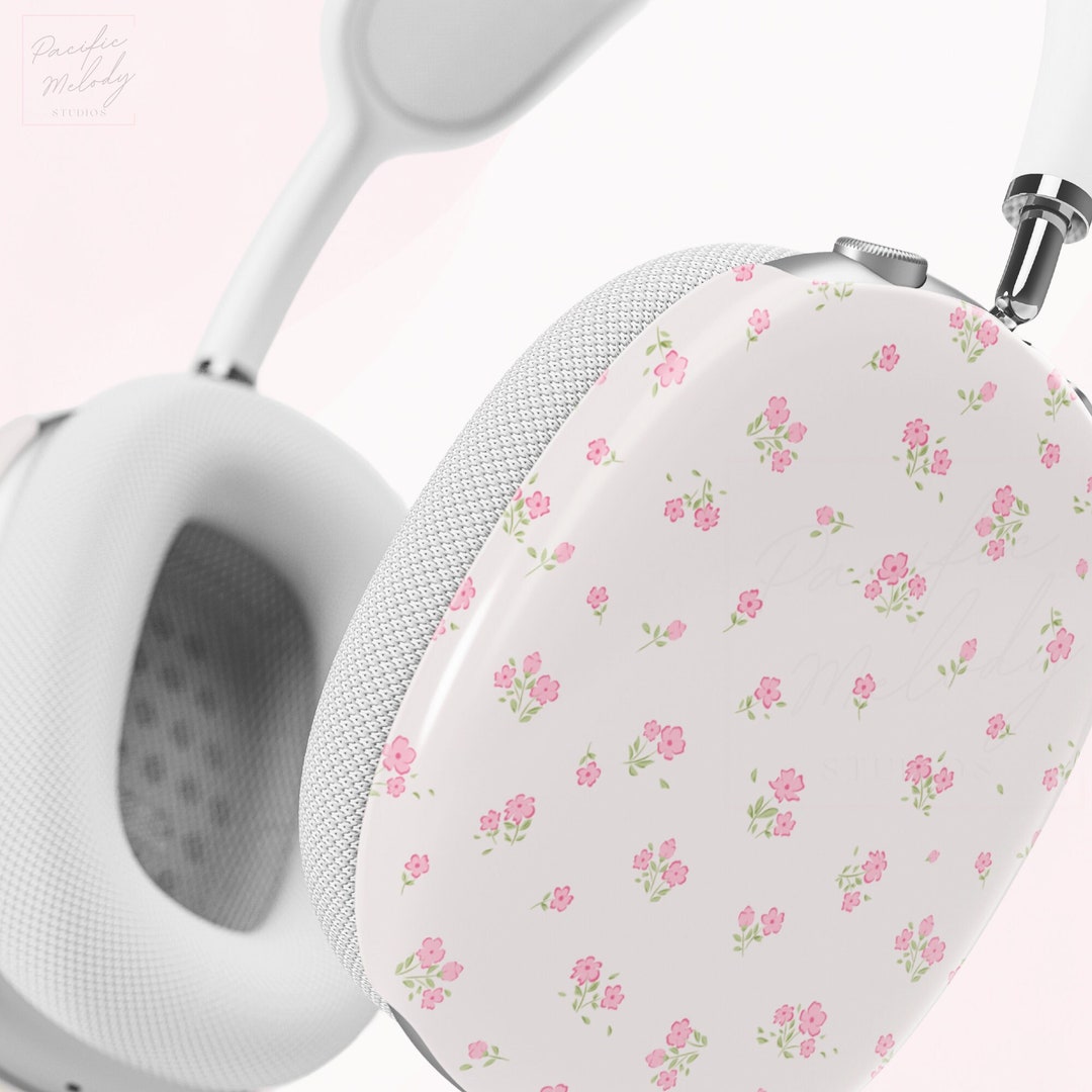 Pink Floral Protective AirPod Max Cover, Cute AirPod Max Cover, Flower ...