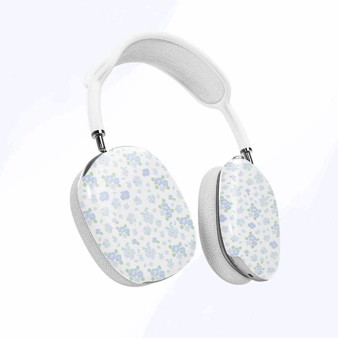 Blue Floral Protective AirPod Max Cover, Cute AirPod Max Cover, Flower ...