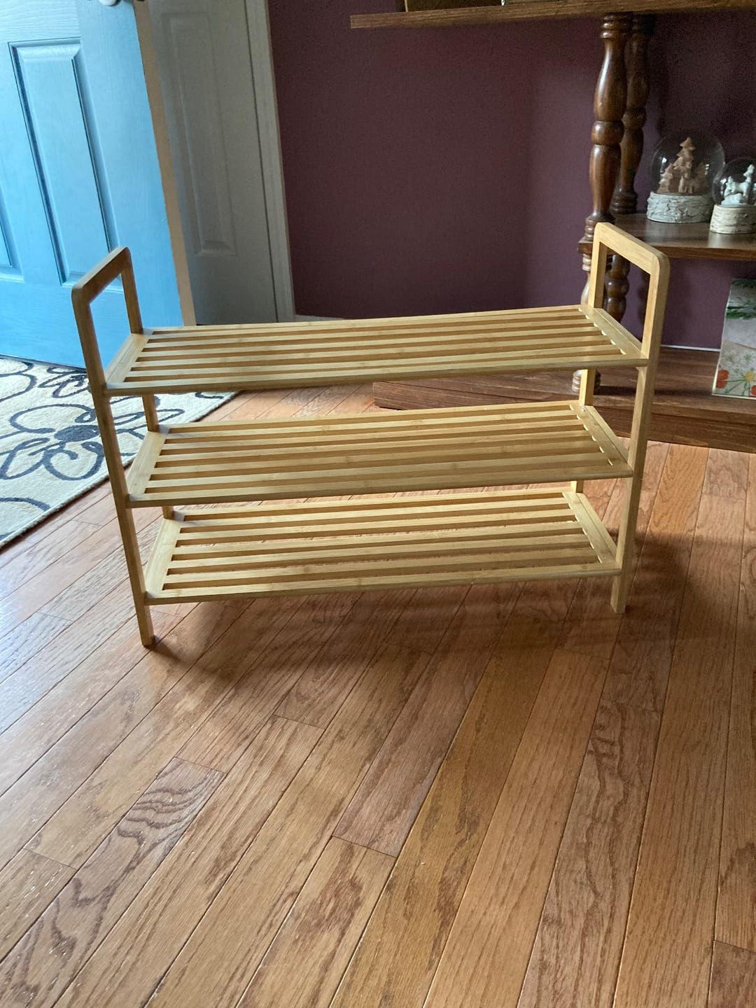 Bamboo Shoe Rack Shoe Organizer Stackable Wooden Storage Shelf 3 Tier ...