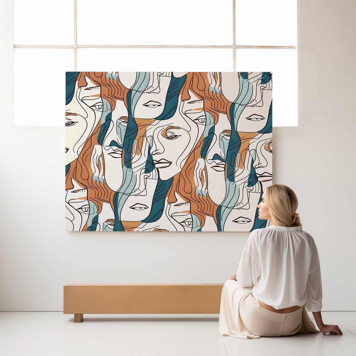 Your Many Faces: Surreal Abstract Poster, Printable Art, Optical ...