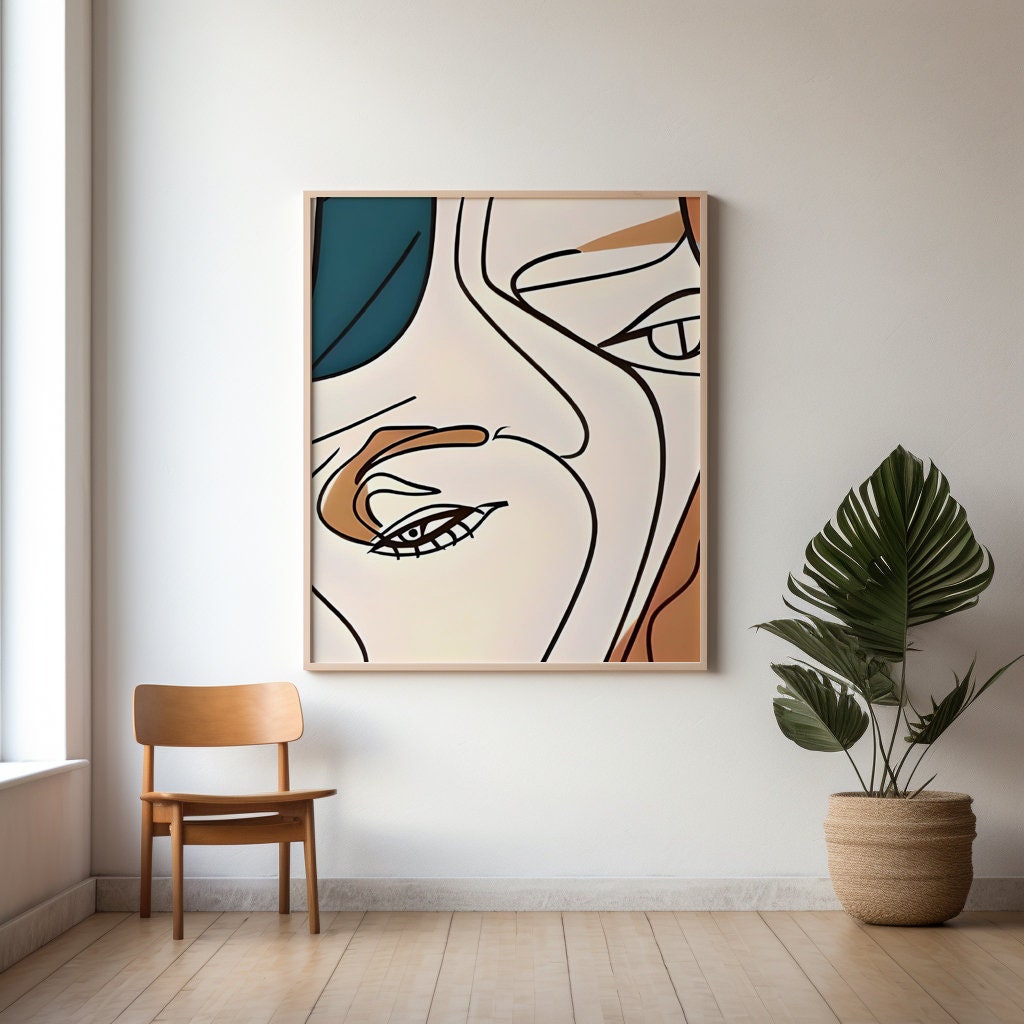 Your Many Faces: Surreal Abstract Poster, Printable Art, Optical ...