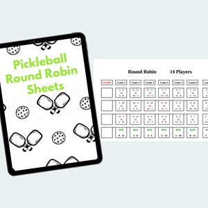 Pickleball Round Robin Sheets Printable Sign up Sheet Round Robin Play ...
