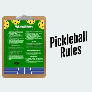 Pickleball Rules Poster: Beginner Instructions, Printable Guide ...