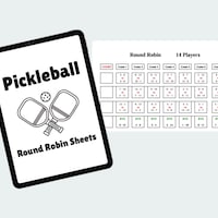 Pickleball Round Robin Sheets: Sign Up, 8-35 Players (digital Download ...