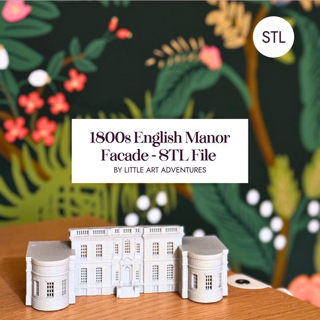 1800s London Manor Facade 3D Model - STL File - Etsy
