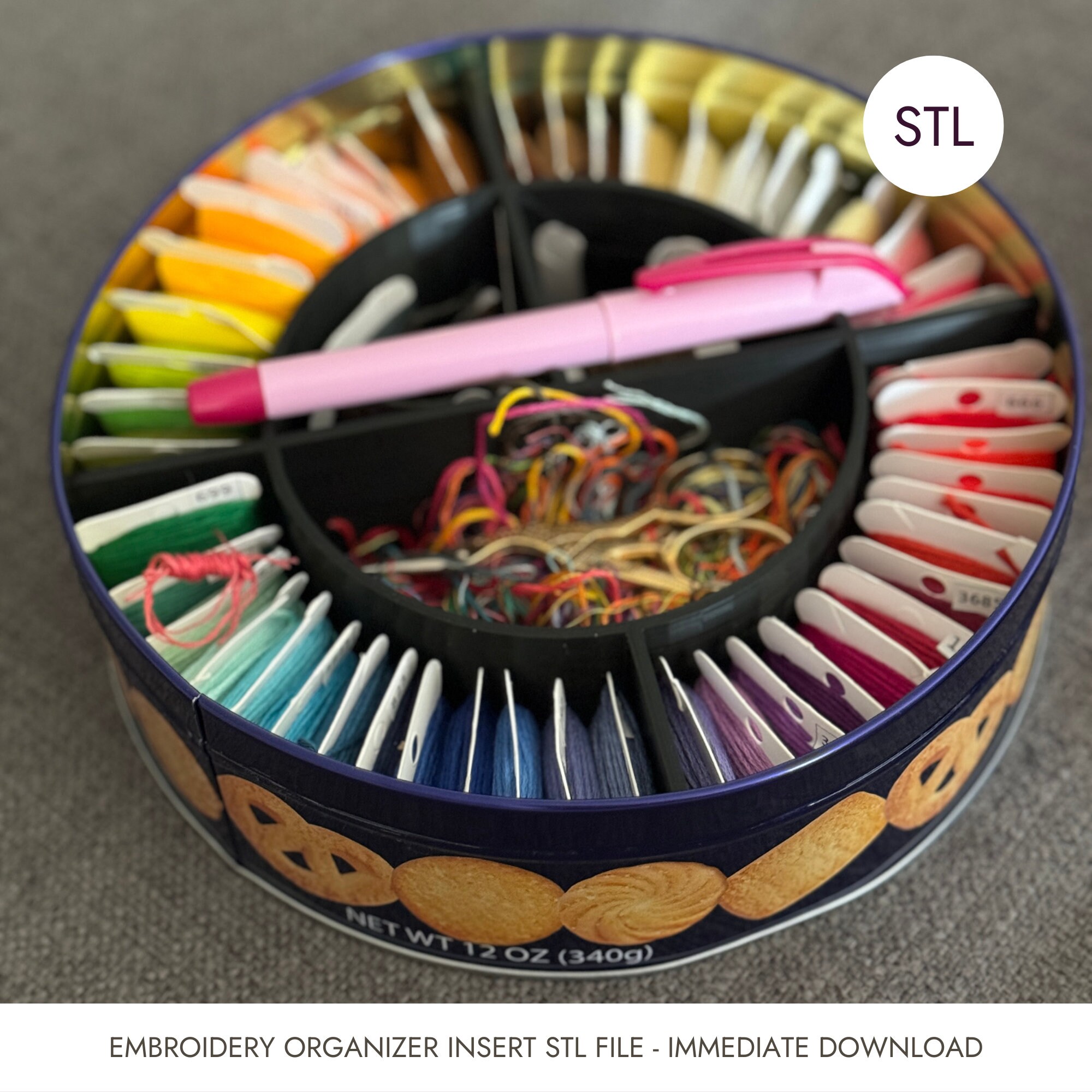 Embroidery Organizer Insert - STL File - Etsy