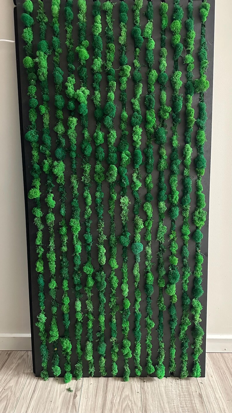 Large Stabilized Moss Wall Art – 120×60 Cm Acoustic Panel With Natural ...