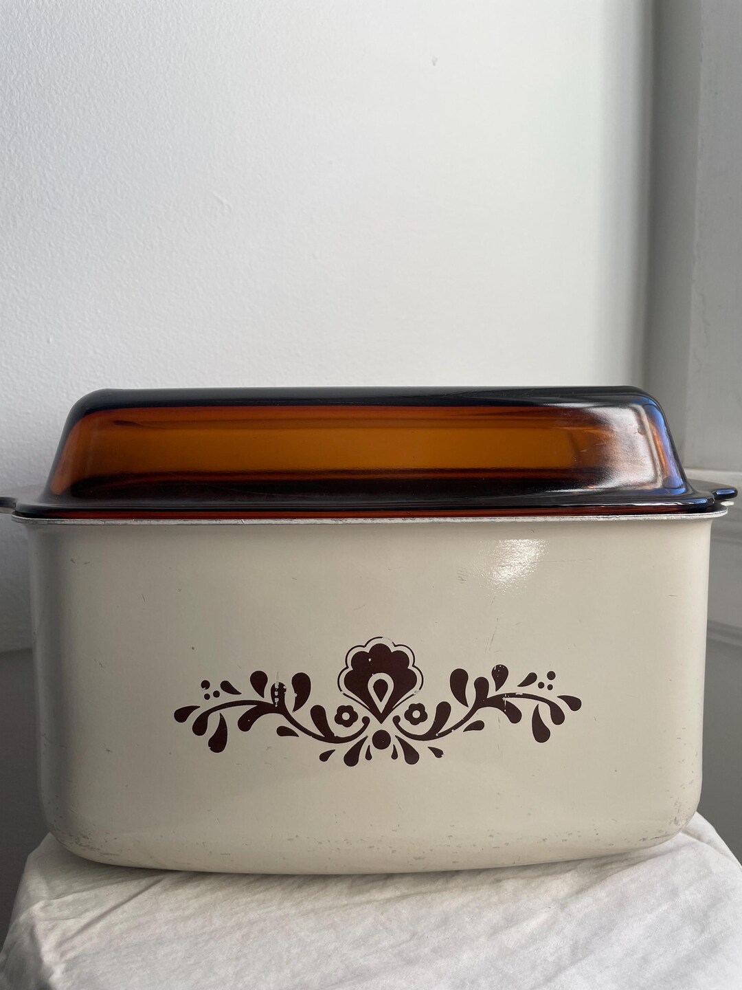 West Bend Cookware 7 Qt Brown Beige Rectangle Casserole Baking Dish ...