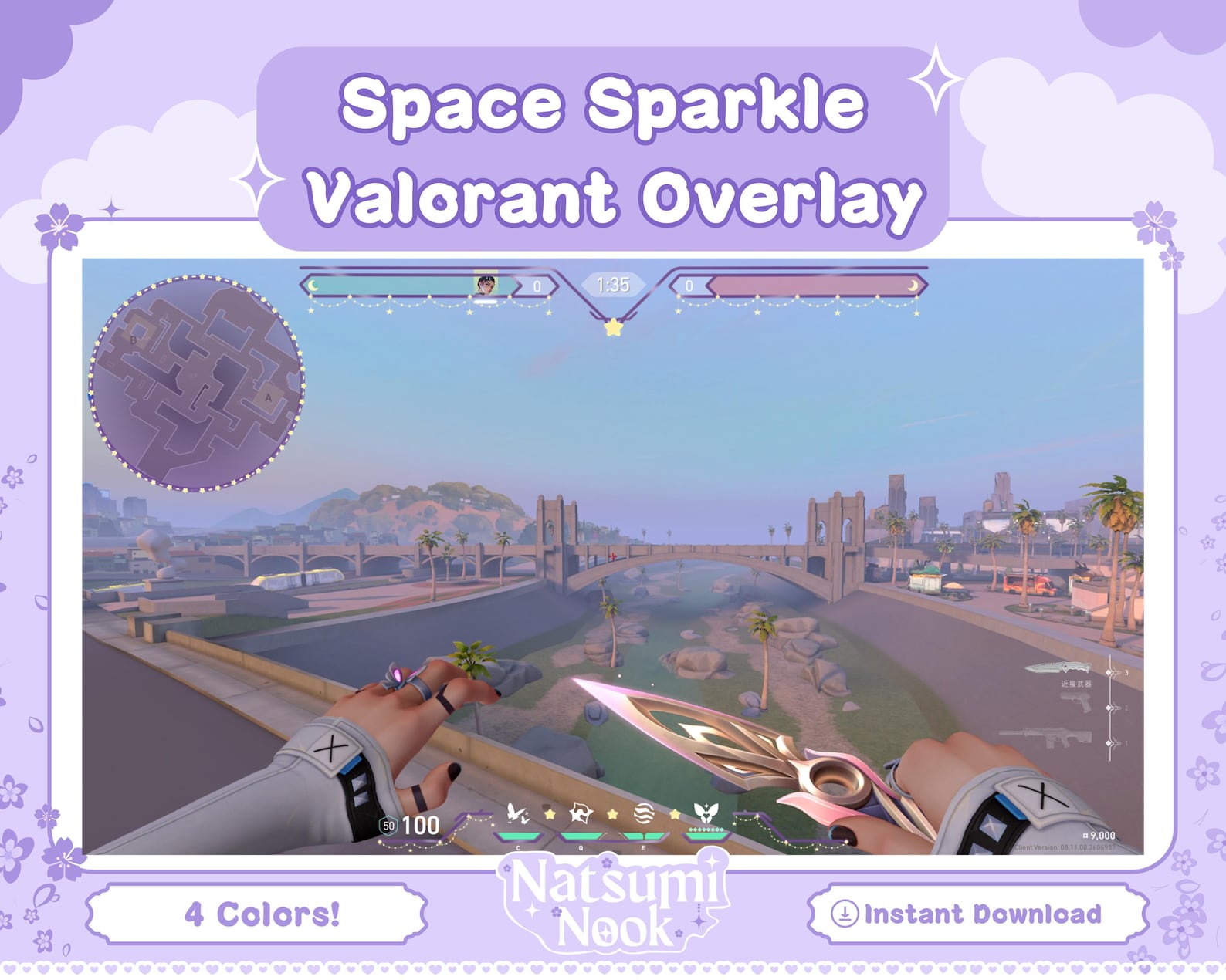 Space Sparkle Valorant Overlay HUD anpassbare Valorant Spiel Lila ...