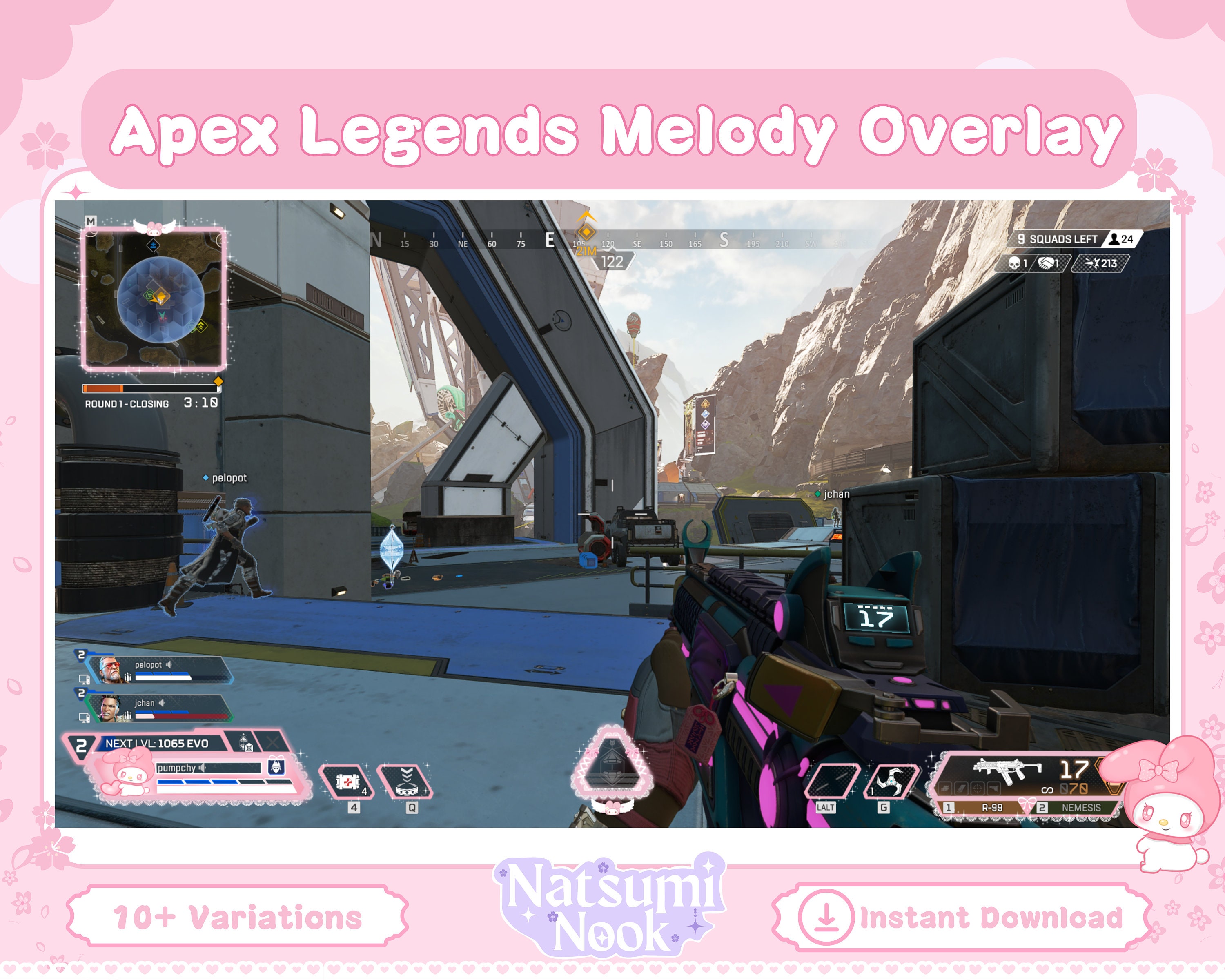 Melody Pink Lace Apex Overlay Apex Legends Overlay Stream Apex Legends ...
