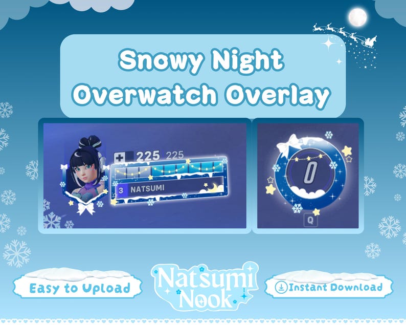 Snowy Night Overwatch Stream Overlay: UI Customization for Overwatch ...