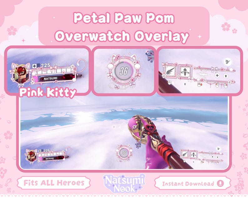 Petal Paw Pom Overwatch 2 Overlay: Stream or Hudsight Overlay (digital ...