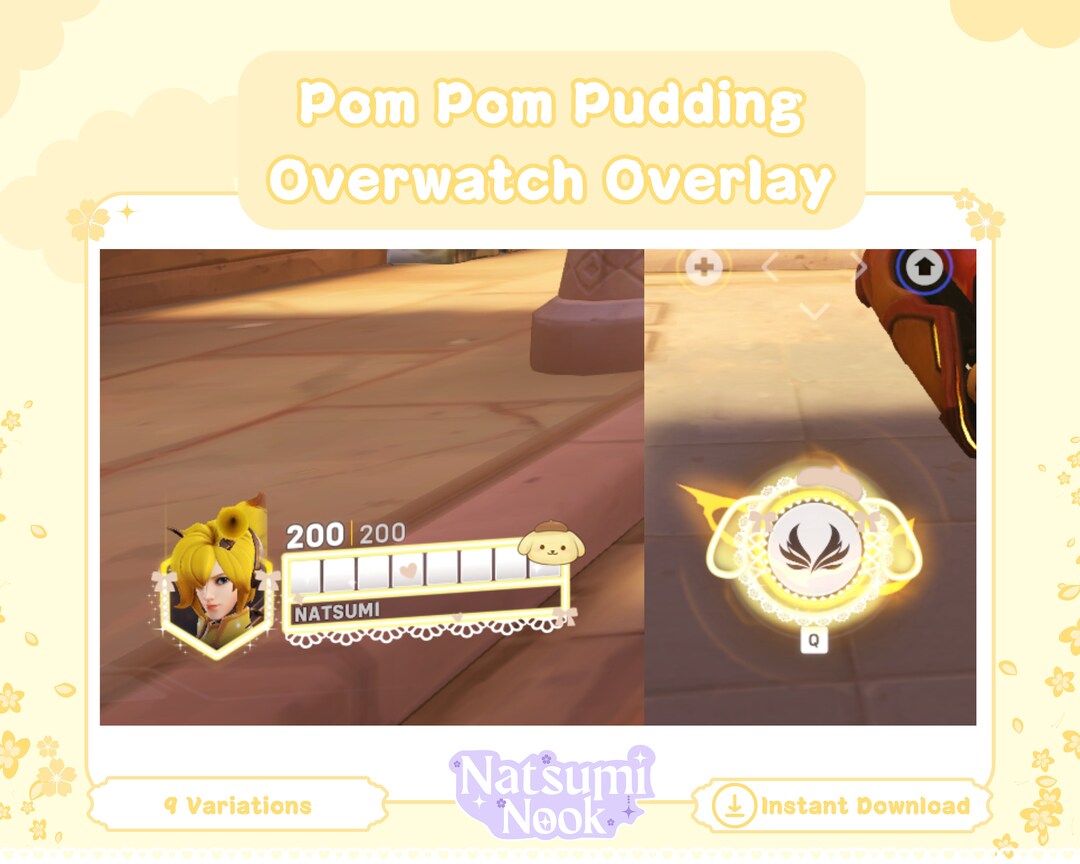 Pom Pom Coquette Overwatch Overlay | HUD Customizable Overwatch 2 Game ...