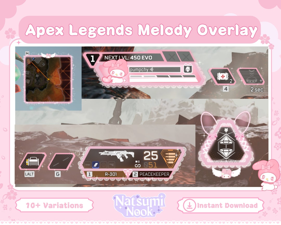 Melody Pink Lace Apex Overlay Apex Legends Overlay Stream Apex Legends ...