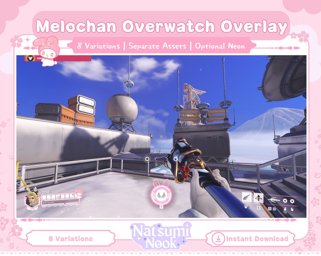 Melochan Rose Lace Overwatch Overlay HUD Customizable Overwatch 2 Game ...