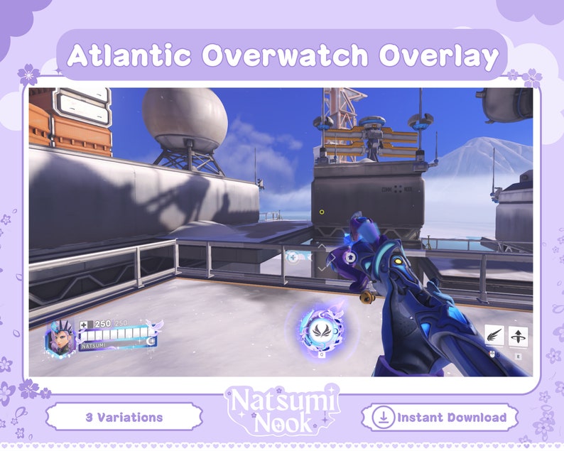 Mercy Atlantic Moon Overwatch Overlay / HUD Personalizable Overwatch 2 ...