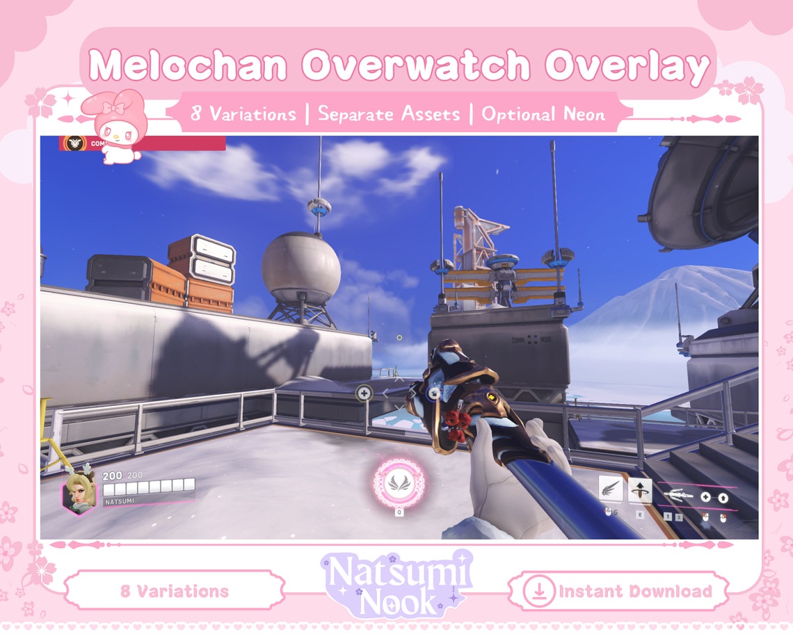 Melochan Rose Lace Overwatch Overlay HUD Customizable Overwatch 2 Game ...