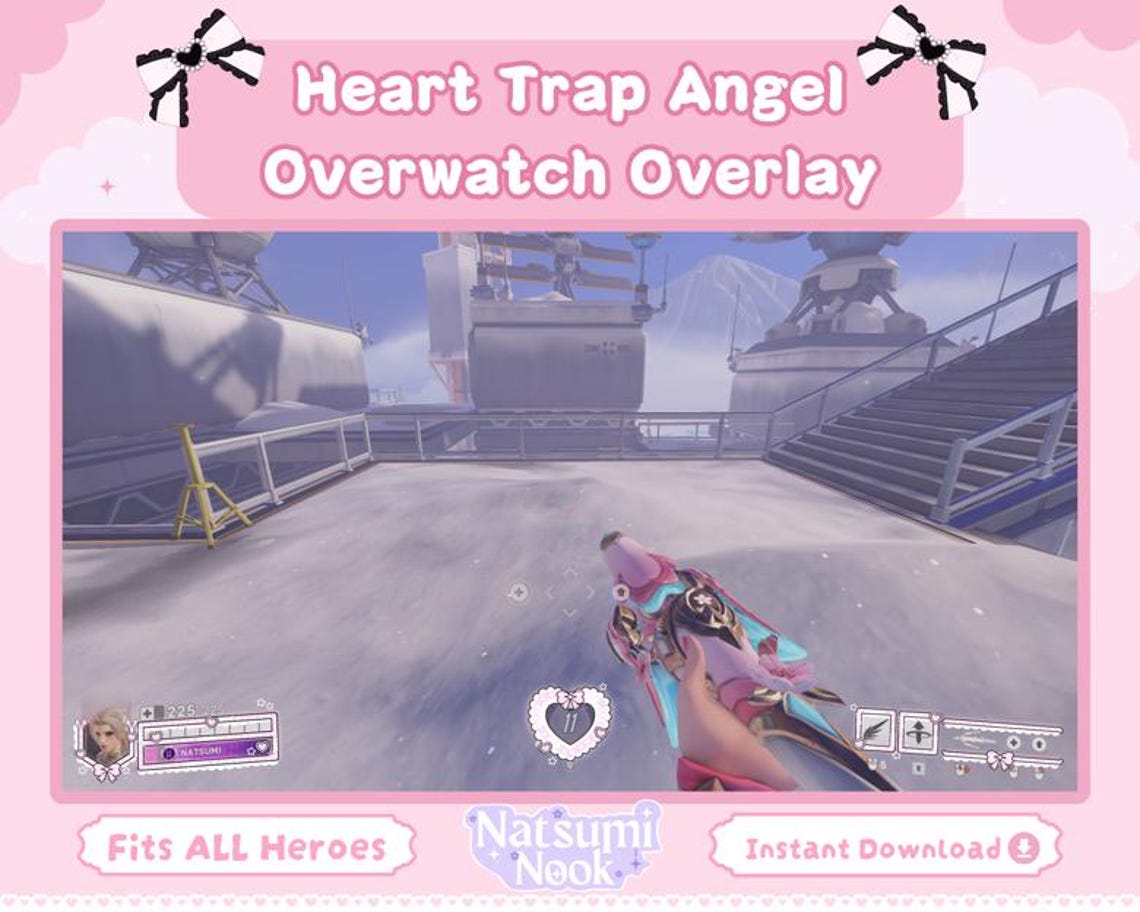 Heart Trap Overwatch Stream Overlay or Crosshair Overlay (digital ...