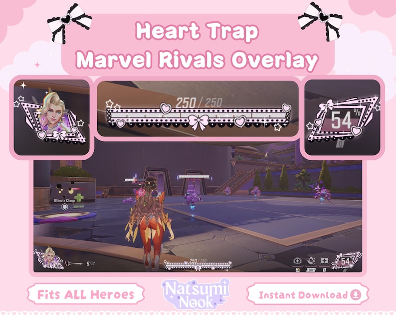 Heart Trap Marvel Rivals Stream Overlay | Customizable UI (digital ...