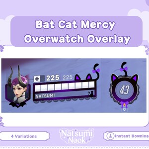 Bat Cat Mercy Overwatch Overlay | HUD Customizable Overwatch 2 Game ...
