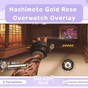 Gold Rose Kiriko Overwatch Stream Overlay: Customizable HUD (digital ...