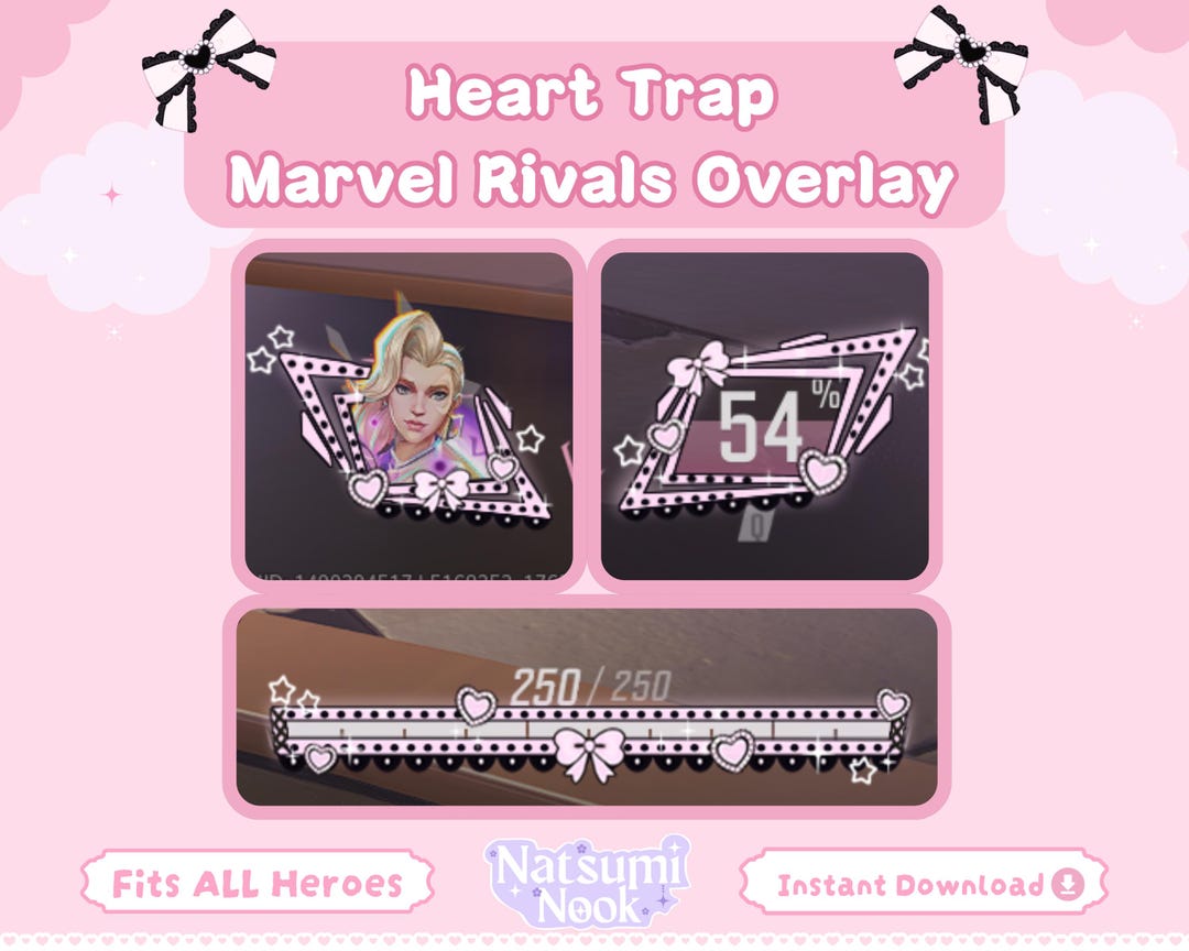 Heart Trap Marvel Rivals Stream Overlay | Customizable UI (digital ...