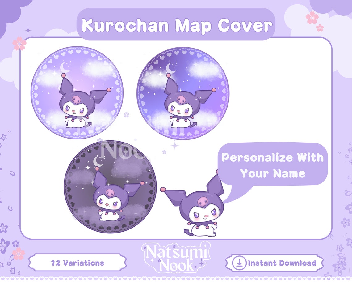 Personalized Kurochan Valorant Map Cover Moon Purple Stream Overlay ...