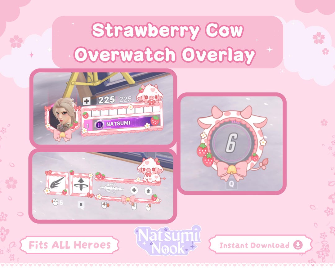 Strawberry Cow: Overwatch Stream Overlay or Hudsight In-game Overlay ...