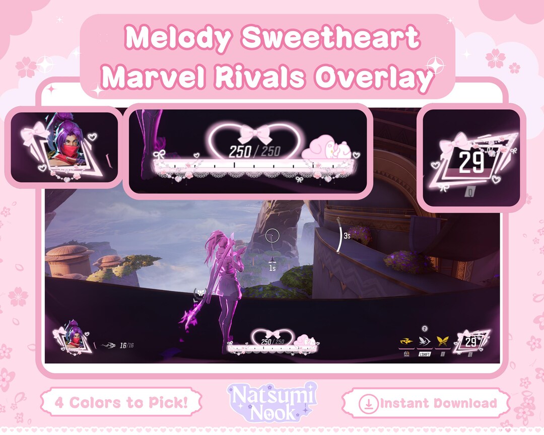 Melody Sweetheart Marvel Rivals Overlay | HUD Customizable Marvel ...